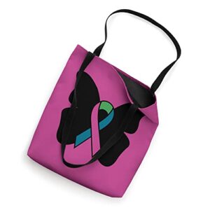 Metastatic Breast Cancer Awareness Ribbon Butterfly Support Tote Bag