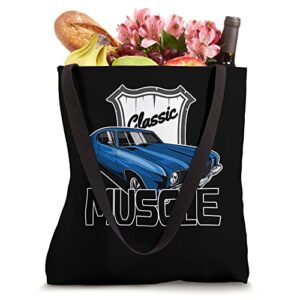 Vintage Hot Rod, Classic Muscle, Men's American Muscle Cars Tote Bag