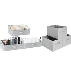 storageworks closet storage bins, storage box, foldable closet baskets and bins for shelves