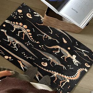 Oueoty Skeleton of Dinosaur Animal Print Area Rug Rugs for Living Room Bedroom 5x7ft/60x84in/150x210cm