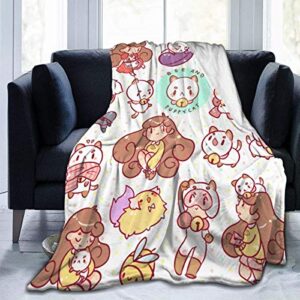 bee-and-puppycat fashion decke ultra soft throw blanket bed flannel fleece all season light weight living room/bedroom warm blanket for children teenagers adults