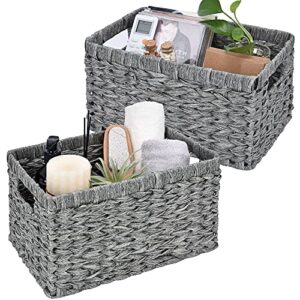 GRANNY SAYS Bundle of 3 Sets Wicker Storage Baskets for Organizing Pantry