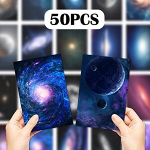 MAHIOYI Starry Sky Wall Collage Kit Aesthetic Pictures Galaxy Poster Space Room Decor Gift for Boys Girls, 50pcs 4x6in