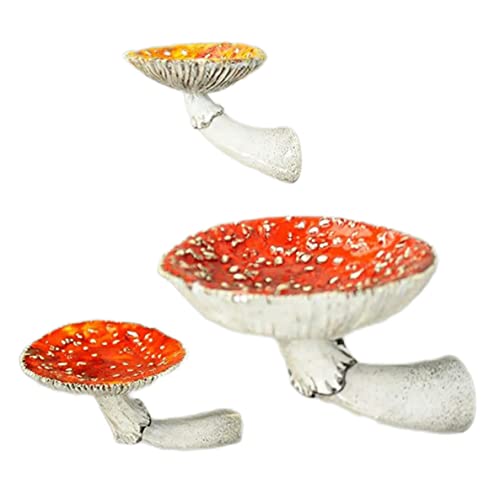 Jorzer Mushroom Hanging Shelf,Wall Floating Shelf Mushroom Shaped Resin Hanging Ornaments Home Decor Wall Storage Shelves for Bedroom, Living Room, Bathroom Floating Shelves