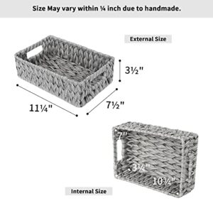 GRANNY SAYS Bundle of 2-Pack Woven Baskets for Storage & 2-Pack Rectangle Wicker Basket