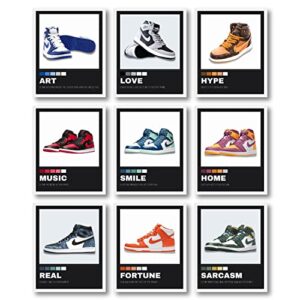 97 decor hypebeast sneaker poster – hypebeast room decor, hypebeast wall art stuff, sneakerhead room decor, air jordan poster painting, jordan shoe poster for wall picture (8×10 unframed prints)