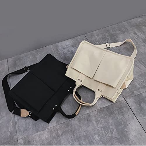 Yabeina Kail Women Canvas Tote Handbags Casual Shoulder Work Bag Crossbody Aesthetic Canvas Tote Bag Large Capacity Crossbody Bag