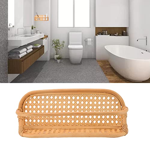 Yosoo Traditional Hand Crafted Woven Wall Mounted Floating Shelves, Rattan Wall Shelf for Bathroom Kitchen Living Room Floating Shelves Home Accents