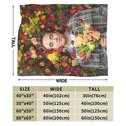 Robert Pattinson Blankets Soft and Warm Throw Blanket Ultra-Soft Micro Blanket Lightweight Blankets 60"x50"