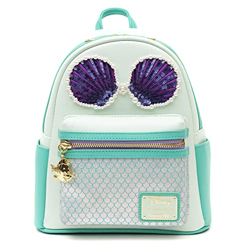 Loungefly Disney Mini Backpack, The Little Mermaid Ariel Sequins & Pearls, Multicolor