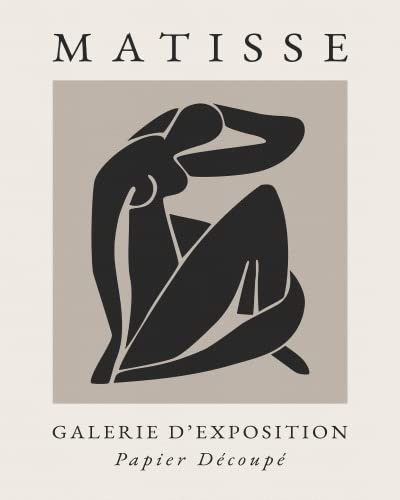 UPWOIGH Matisse Black And White Wall Art Poster Set of 3, 12x16in Unframed Real Quality Canvas Paintings for Tasteful Art Poster, Decoration in Living Room, Bathroom,Hallway Bedroom