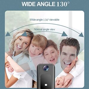 Ring Doorbell Camera Wireless with HD Video, 130° View, Electrical Equipment, Ring Video Doorbell with Night Vision,Two Way Audio,Home Security System, Rechargeable WiFi Doorbell