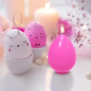 6 Pack Easter Egg Candles, Unscented Multi-Color Ball Candles, Smokeless and Dripless Tealight Candles