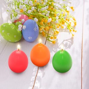 6 Pack Easter Egg Candles, Unscented Multi-Color Ball Candles, Smokeless and Dripless Tealight Candles