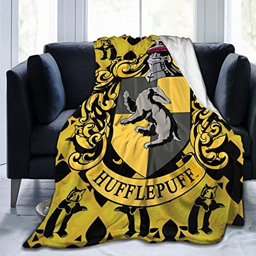 DIGOOD Huffle-Puff Blanket Micro Fleece Throw Blanket Soft Cozy Blankets for Bed Couch Living Room 60 X 50 Inch, 60'x50'