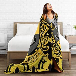 DIGOOD Huffle-Puff Blanket Micro Fleece Throw Blanket Soft Cozy Blankets for Bed Couch Living Room 60 X 50 Inch, 60'x50'