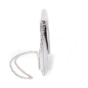 Steve Madden Swagger Rhinestone Clutch, Silver