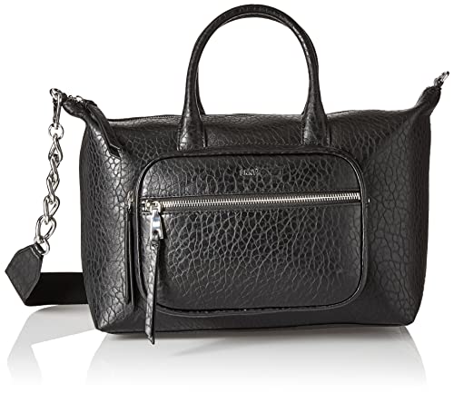 DKNY Abby Th Satchel, Black/Silver