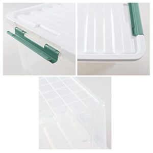 Qskely 6-Pack 35 L Plastic Storage Box, Latch Storage Box with Lids