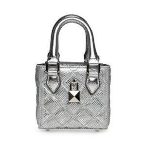 steve madden twinkle rhinestone mini bag, silver