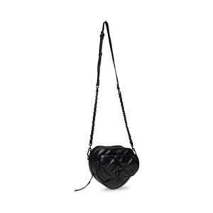 steve madden lover heart crossbody, black/black