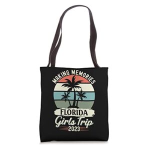 friends vacation girl weekend florida girls trip 2023 tote bag