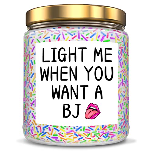 Gifts for Men,Gifts for Boyfriend Husband-Light Me When You Want A BJ-Scented Candles-Funny Gifts for Men,Valentines Day Gifts for Him,Naughty Gifts for Boyfriend,Birthday Gifts for Him