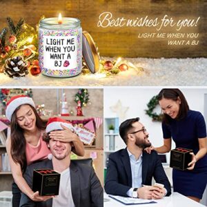 Gifts for Men,Gifts for Boyfriend Husband-Light Me When You Want A BJ-Scented Candles-Funny Gifts for Men,Valentines Day Gifts for Him,Naughty Gifts for Boyfriend,Birthday Gifts for Him