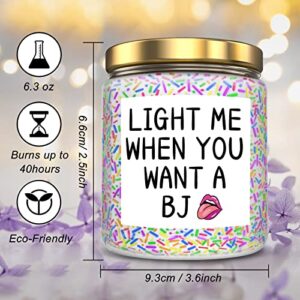 Gifts for Men,Gifts for Boyfriend Husband-Light Me When You Want A BJ-Scented Candles-Funny Gifts for Men,Valentines Day Gifts for Him,Naughty Gifts for Boyfriend,Birthday Gifts for Him