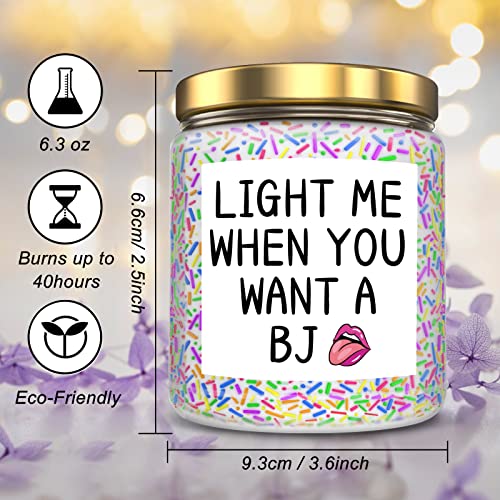 Gifts for Men,Gifts for Boyfriend Husband-Light Me When You Want A BJ-Scented Candles-Funny Gifts for Men,Valentines Day Gifts for Him,Naughty Gifts for Boyfriend,Birthday Gifts for Him