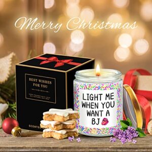 Gifts for Men,Gifts for Boyfriend Husband-Light Me When You Want A BJ-Scented Candles-Funny Gifts for Men,Valentines Day Gifts for Him,Naughty Gifts for Boyfriend,Birthday Gifts for Him