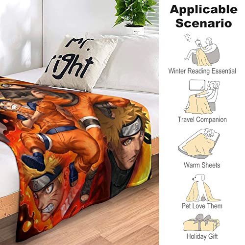 Anime Blanket Super Soft Flannel Throw Blankets for Adults Kids Traveling Camping Sofa Decor Gifts 50"X40"