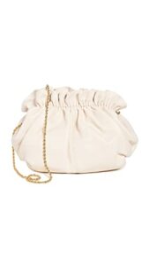 loeffler randall women’s willa mini cinch clutch, cream, off white, one size