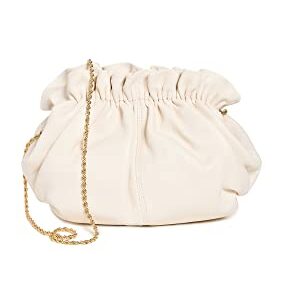 Loeffler Randall Women's Willa Mini Cinch Clutch, Cream, Off White, One Size