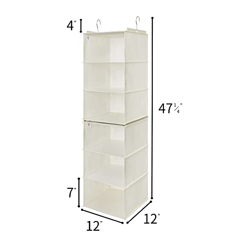 GRANNY SAYS Bundle of 2-Pack Storage Bins with Handles & 1-Pack Hanging Storage Shelves