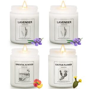 4 pack candles for home scented, lavender candles set, aromatherapy jar candles for home, 28 oz 200 hour long lasting candles, scented candles gifts set for women, birthday, valentine, anniversary