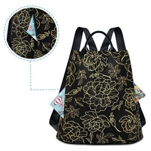 Fustylead Peony Backpack Purse for Women Anti-theft Backpack Purse Travel Daypack