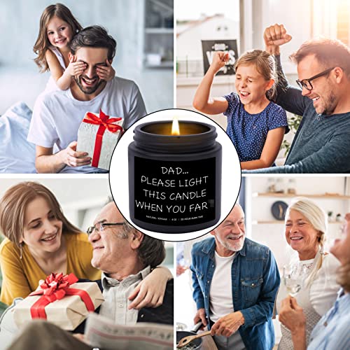 Gifts for Dad from Daughter Son Kids, Funny Birthday Fathers Day Christmas Gifts for Dad Step Dad Father in Law Bonus Dad Daddy, Lavender Scented Candle Gifts for Men