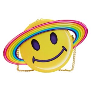 loungefly lisa frank rainbow ring saturn crossbody bag