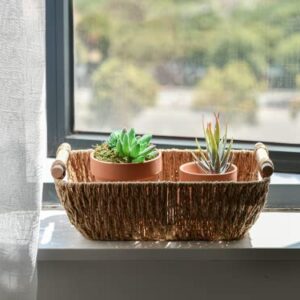 StorageWorks Round Paper Rope Storage Baskets