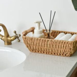 StorageWorks Round Paper Rope Storage Baskets