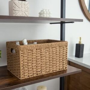 StorageWorks Round Paper Rope Storage Baskets