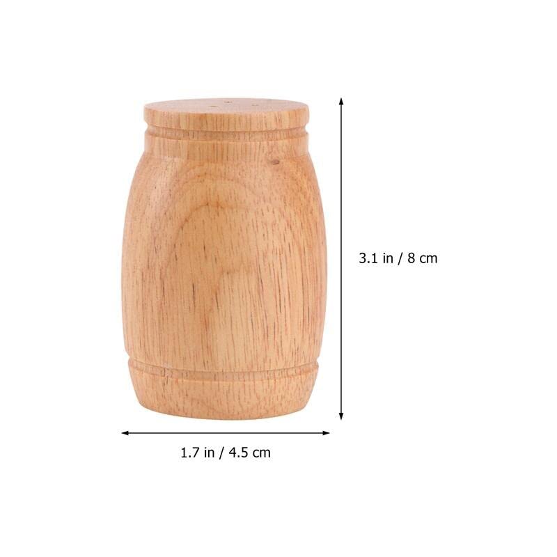 1pc Spice Jar Wooden Small Salt Shaker With Lid For Kitchen Barbecue Pepper Shaker Salt Shaker Seasoning Jar Easy To Carry