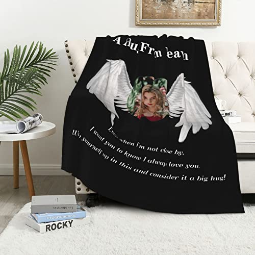 Purefly Personalized Memorial Blanket with Pictures in Loving Memory Custom Photo Blanket for Loss of Dad Mom Grandma Grandpa Son Daughter, Sympathy Gift, Remembrance Gift, Memory Gifts (Style1)