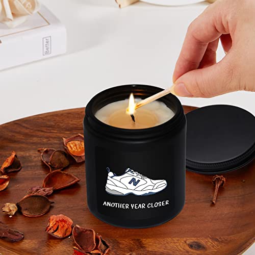 Birthday Gifts for Men- Another Year Closer Soy Candle, 30th 40th 50th 60th 70th Happy Birthday Gift for Father,Grandfather, Brother,Coworker,Uncle,Husband,Friend, w/Fresh Citrus Scent 50 Hr Burn