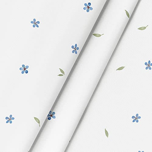 Horaldaily Spring Summer Tablecloth 60x84 Inch, Forget-Me-Not Myosotis sylvatica Floral Table Cover for Party Picnic Dinner Decor