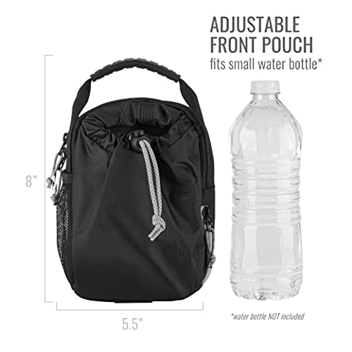 2nd Childhood Festival Crossbody Bag; XL Water Bottle Carrier with Zippered Pocket to Hold Phone, Wallet, and Keys