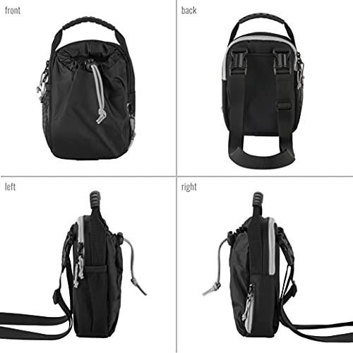 2nd Childhood Festival Crossbody Bag; XL Water Bottle Carrier with Zippered Pocket to Hold Phone, Wallet, and Keys