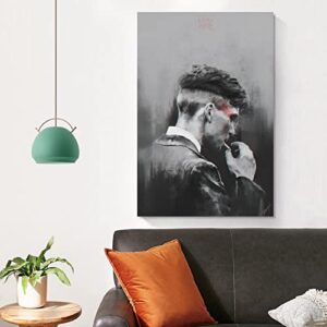 Hitecera Art Posters Thomas Shelby Poster Decorative Painting Canvas Wall Posters and Art Picture Print Modern Family Bedroom Decor Posters 12x18inch(30x45cm)