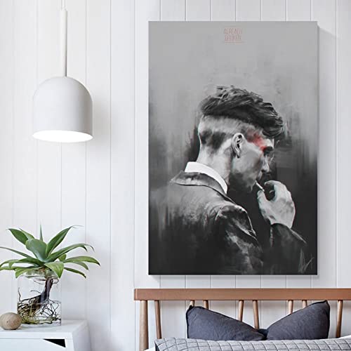 Hitecera Art Posters Thomas Shelby Poster Decorative Painting Canvas Wall Posters and Art Picture Print Modern Family Bedroom Decor Posters 12x18inch(30x45cm)